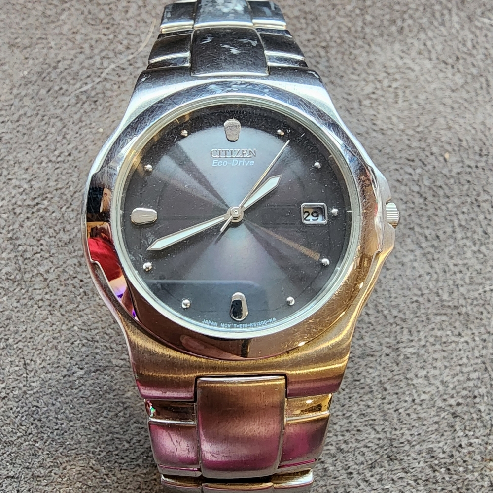 Vintage Citizen Eco-Drive Men's Stainless Steel E110-… - Gem